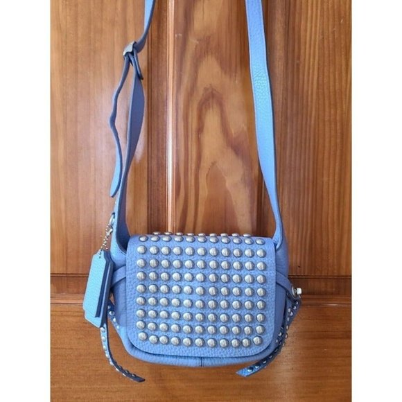 Coach | Bags | Coach 35763 Periwinkle Rivet Flaps Dakotah Blue Pebble ...
